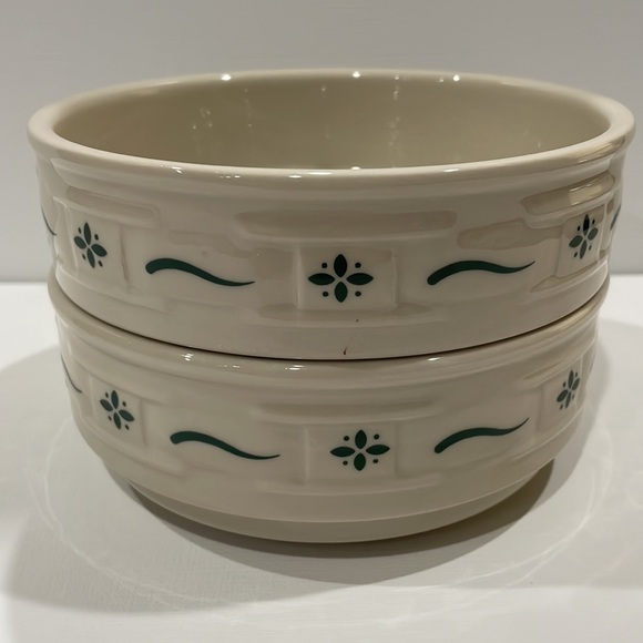 Longaberger | Kitchen | Longaberger Stackable Cereal Bowls Heritage ...